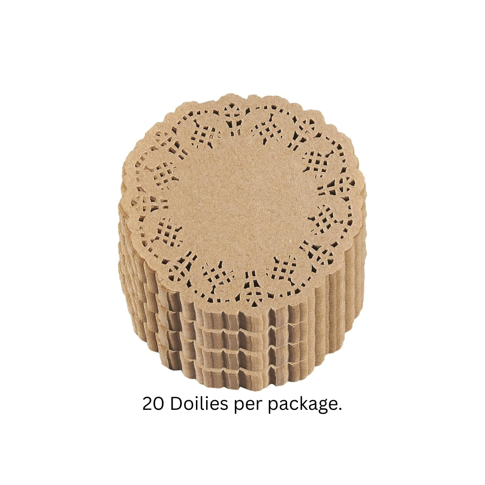 Paper Wishes | 4" Kraft Paper Doilies, 20 pack