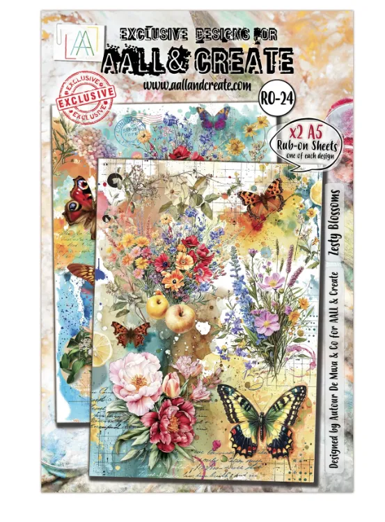 Paper Wishes | Zesty Blossoms Rub-Ons